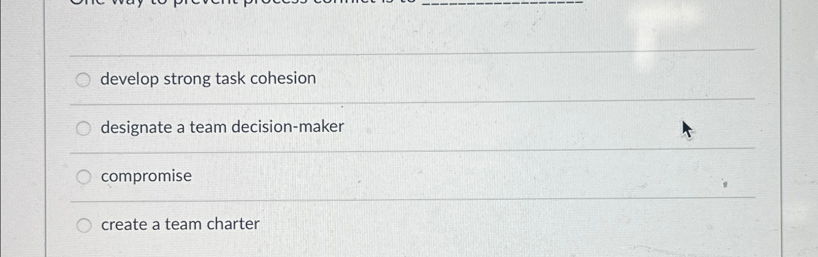 Solved develop strong task cohesiondesignate a team | Chegg.com