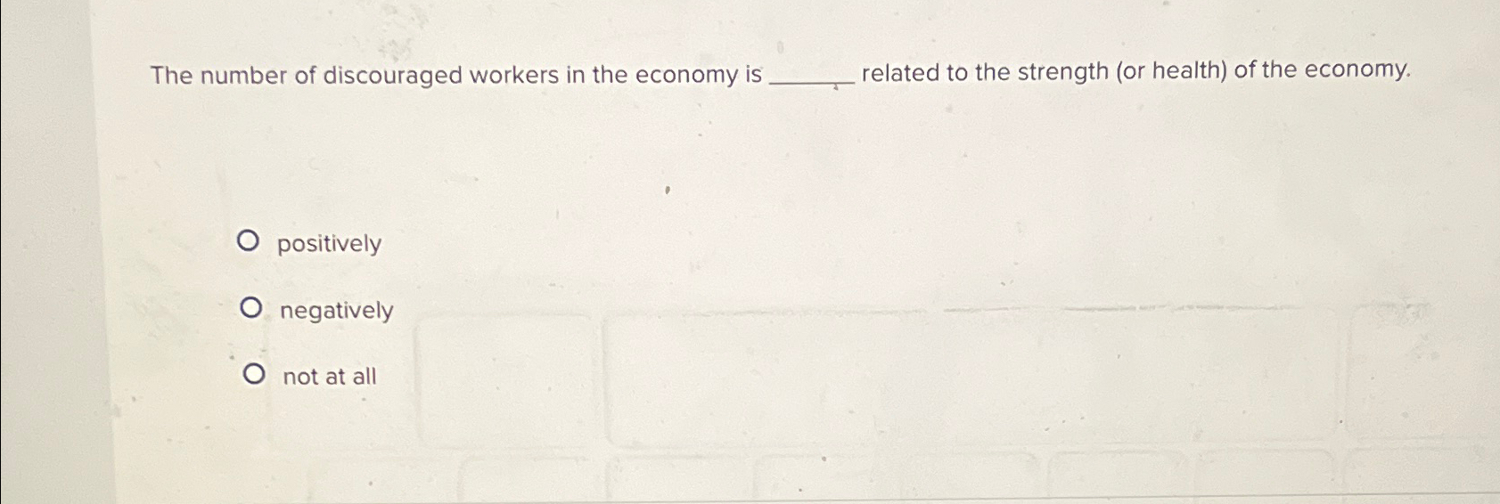 Solved The number of discouraged workers in the economy is | Chegg.com