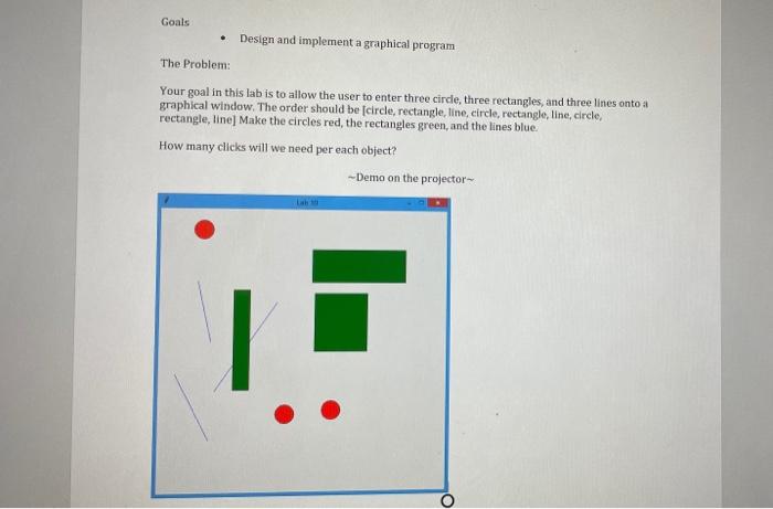 Solved Goals . Design and implement a graphical program The | Chegg.com