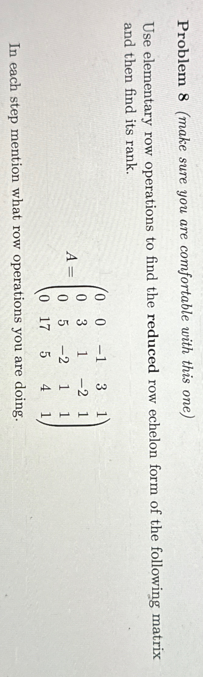 Solved Problem 8 (make sure you are comfortable with this | Chegg.com