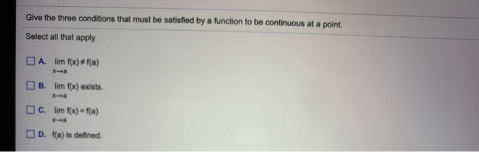 Solved Give the three conditions that must be satisfied by a | Chegg.com