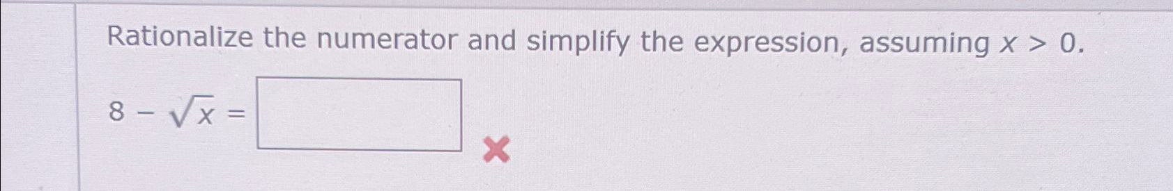 Rationalize the numerator and simplify the | Chegg.com
