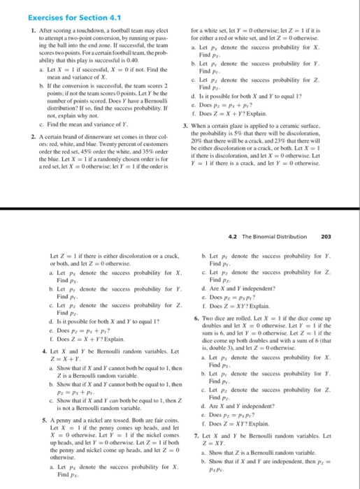 Solved Exercises for Section 4.1 1. After scoring a | Chegg.com