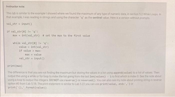 Solved Instructor note: This lab is similar to the example I | Chegg.com