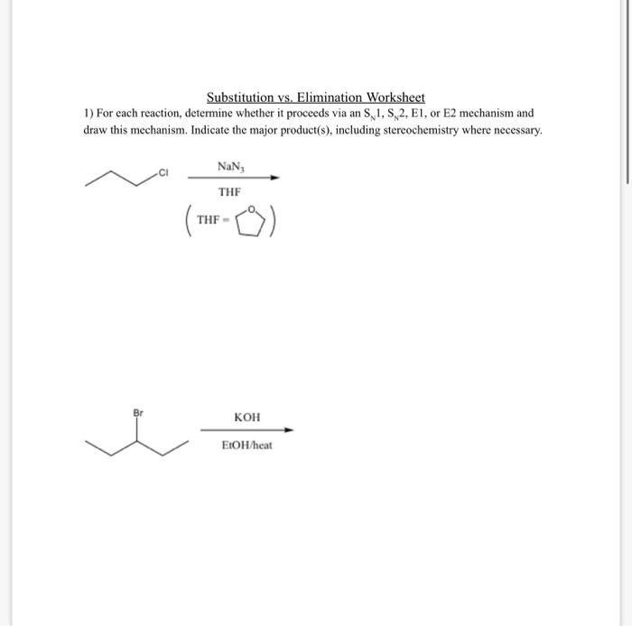Solved Substitution vs. Elimination Worksheet 1) For each | Chegg.com