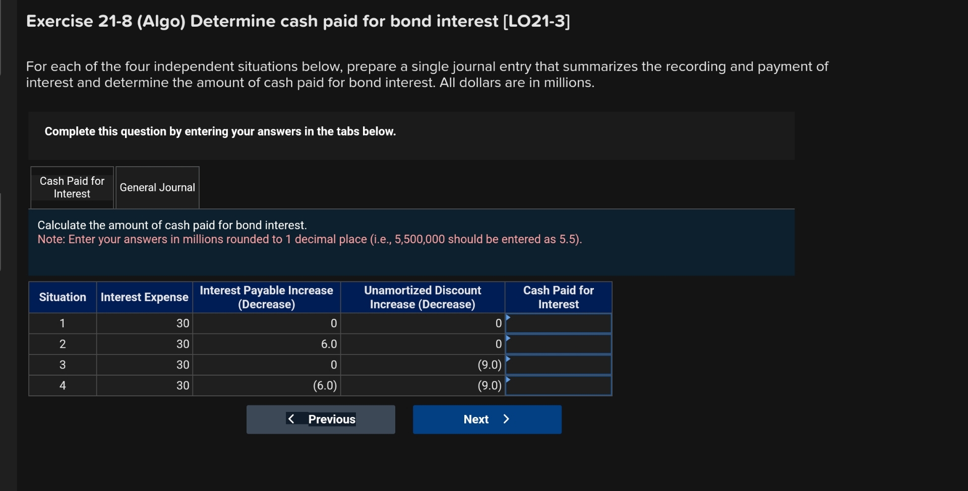 Solved Exercise 21-6 (Algo) ﻿Summary entries for cash paid | Chegg.com