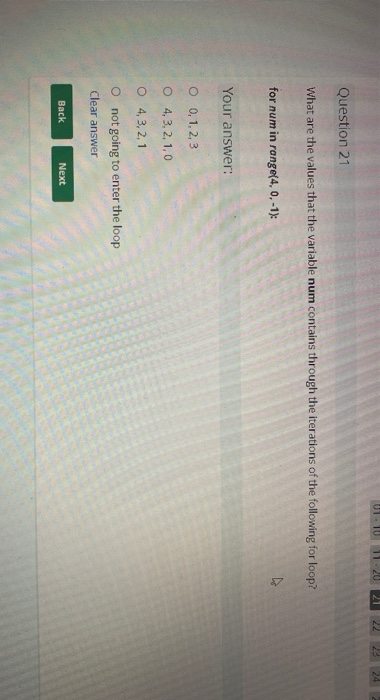 Solved 01-10 11-20 21 22 23 24 Question 21 What are the | Chegg.com