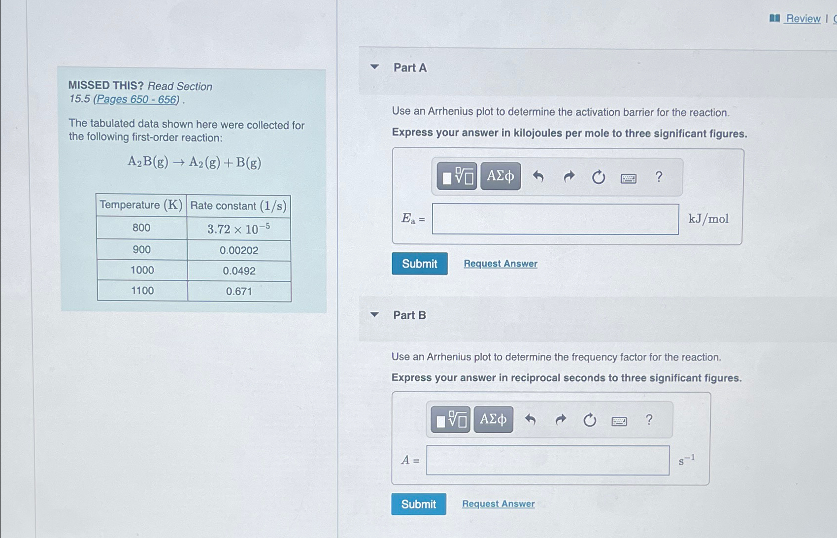 Solved Review IMISSED THIS? Read Section15.5 (Pages | Chegg.com