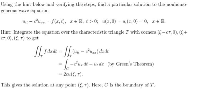 Solved Using the hint below and verifying the steps, find a | Chegg.com
