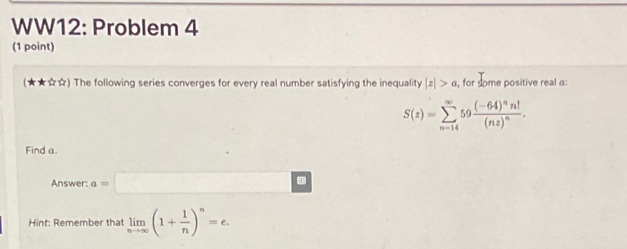 Solved WW12: Problem 4(1 ﻿point)( ******Δr ﻿The following | Chegg.com
