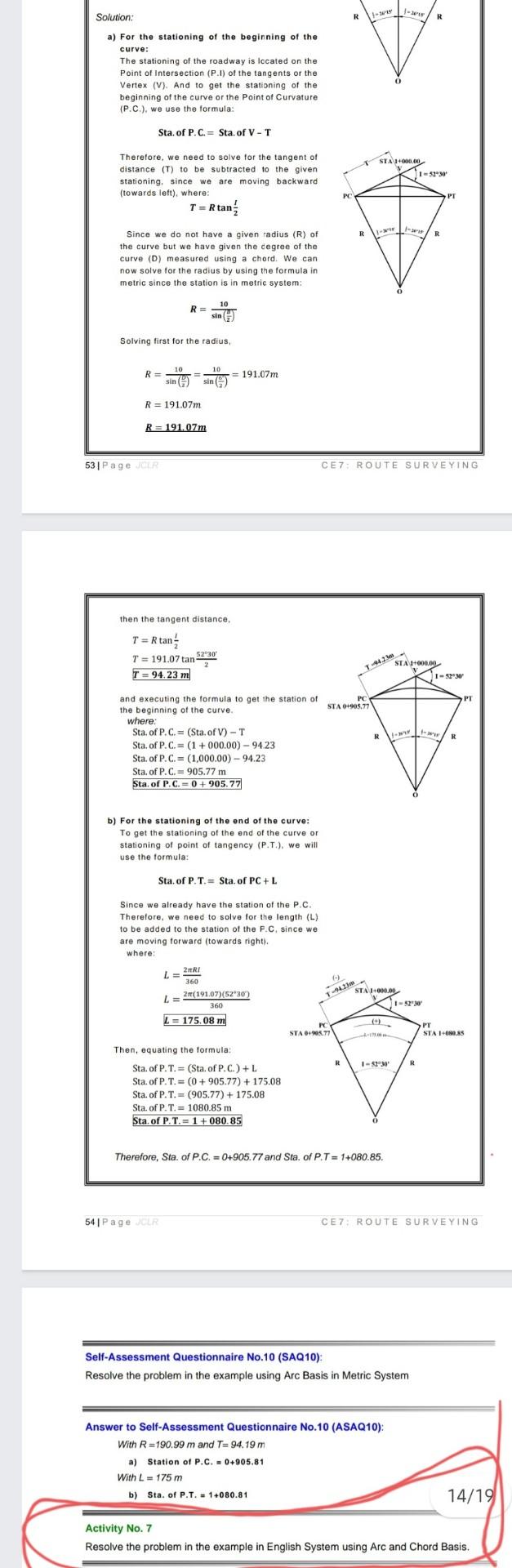 Solved - Solution: R R a) For the stationing of the | Chegg.com