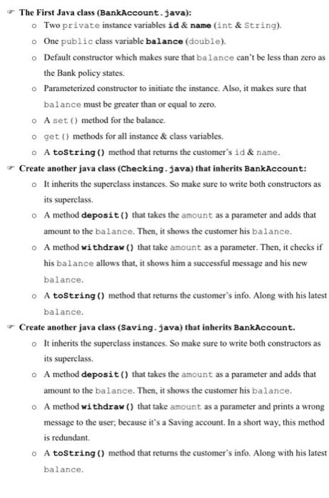 Solved 1:/ Write java classes as shown in the following | Chegg.com
