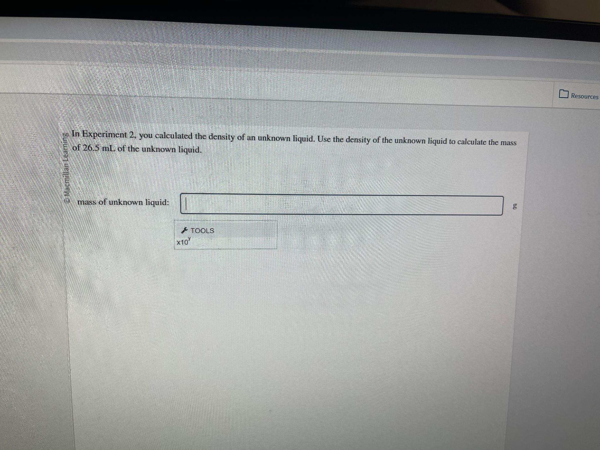 Solved In Experiment 2, ﻿you calculated the density of an | Chegg.com