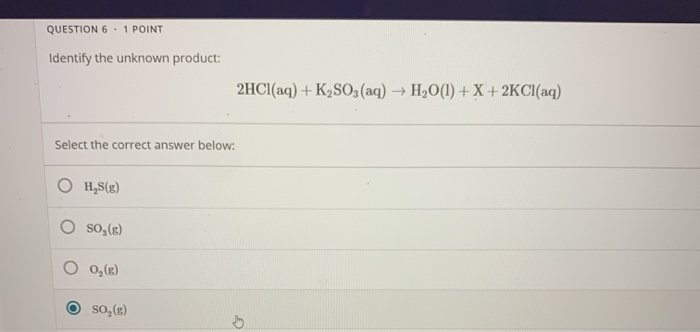Solved QUESTION 6.1 POINT Identify the unknown product: | Chegg.com