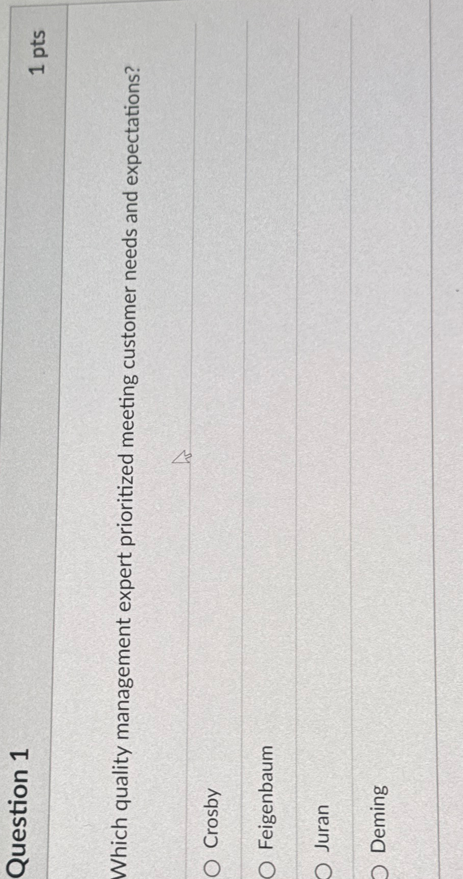 Solved Question 11 ptsWhich quality management expert | Chegg.com Solved Question 11 ptsWhich quality management expert | Chegg.com