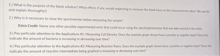 Solved 1.) What is the purpose of the blank solution? What | Chegg.com