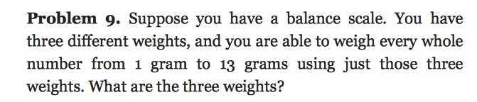 Solved Problem 9. Suppose you have a balance scale. You have | Chegg.com
