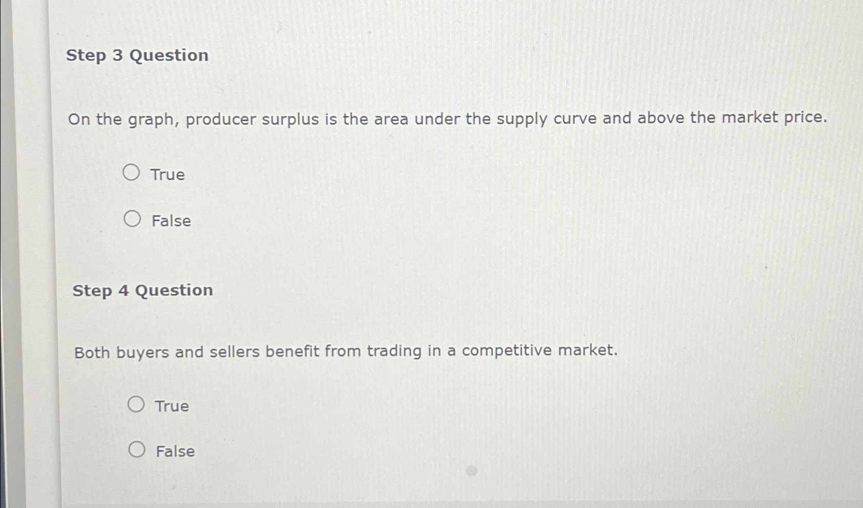 Solved Step 3 ﻿QuestionOn the graph, producer surplus is the | Chegg.com
