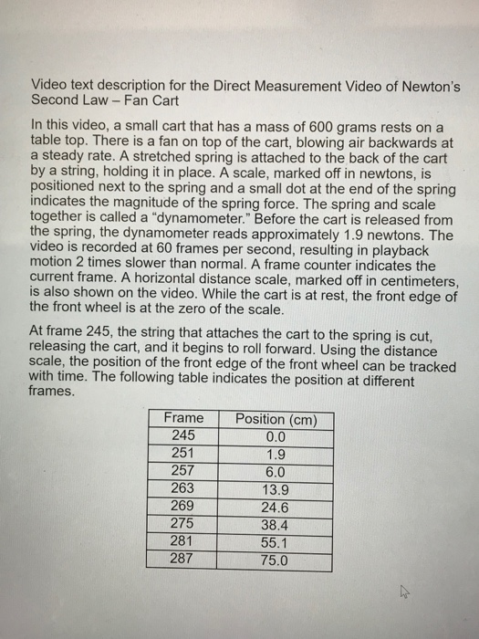 Solved Part 1 Using the frame counter and the horizontal | Chegg.com