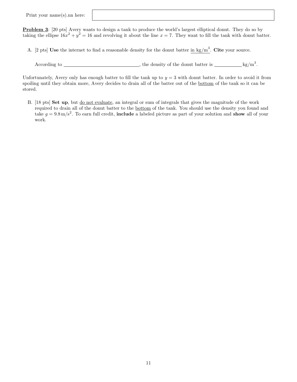 Solved Print your name(s).nn here:Problem 3: [20 ﻿pts] | Chegg.com