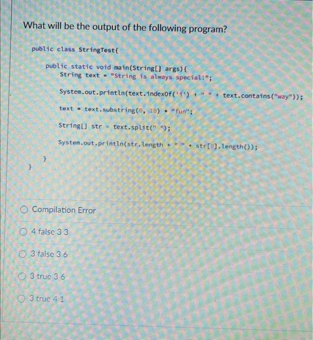 Solved What will be the output of the following program? | Chegg.com