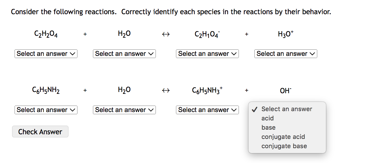 Solved Consider the following reactions. Correctly identify | Chegg.com