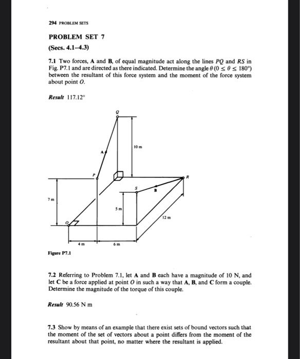 Solved 7.8 A set of bound vectors consisting of a couple | Chegg.com