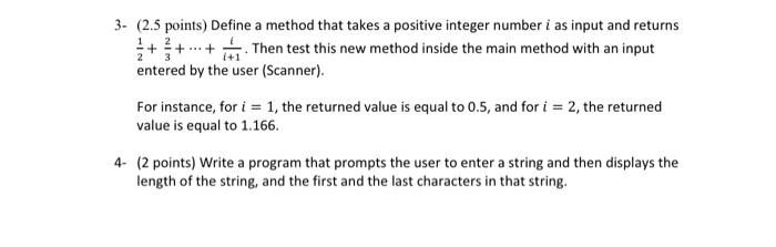 Solved 3- (2.5 points) Define a method that takes a positive | Chegg.com