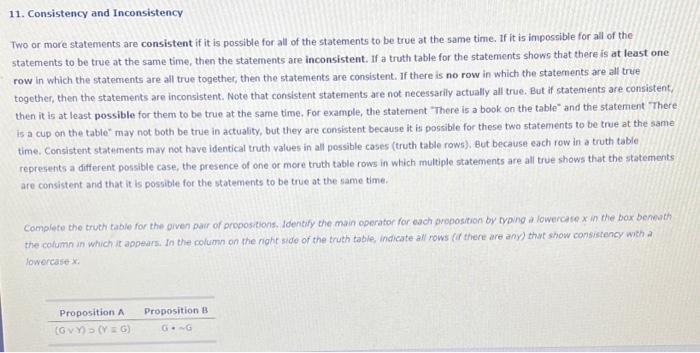 11. Consistency and Inconsistency Two or more | Chegg.com