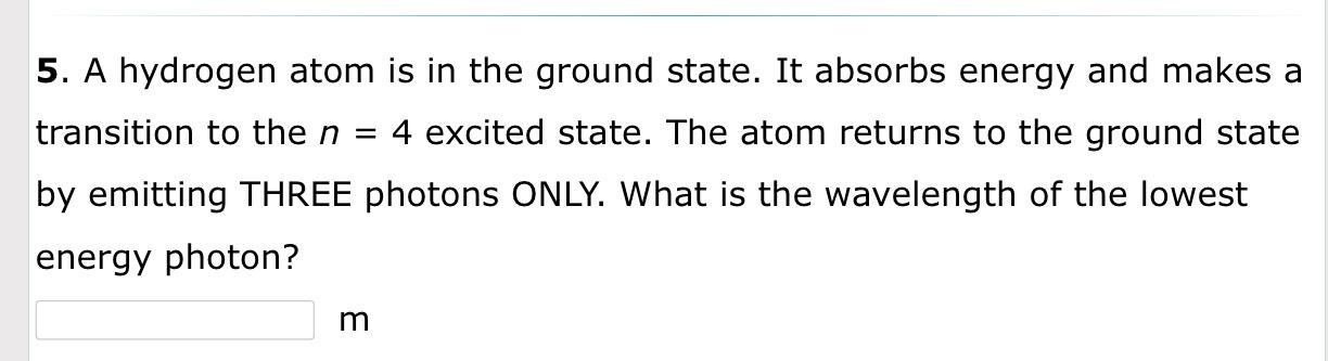 Solved A hydrogen atom is in the ground state. It absorbs | Chegg.com