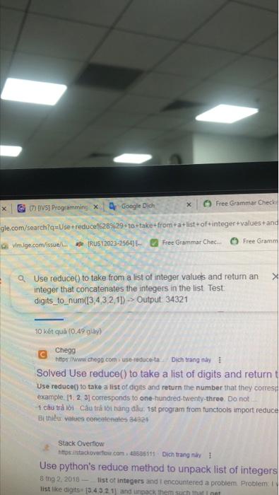 Solved Use reduce() to take from a list of integer values | Chegg.com