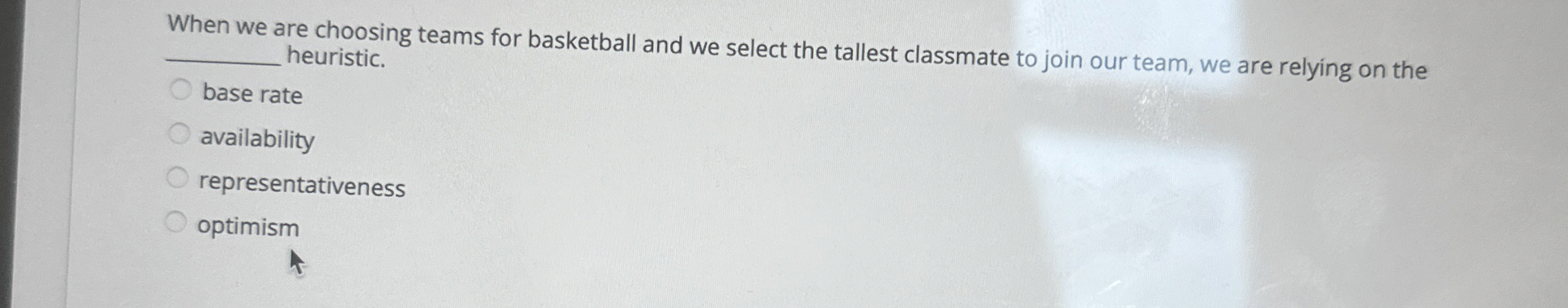 [Solved]: When we are choosing teams for basketball and we s