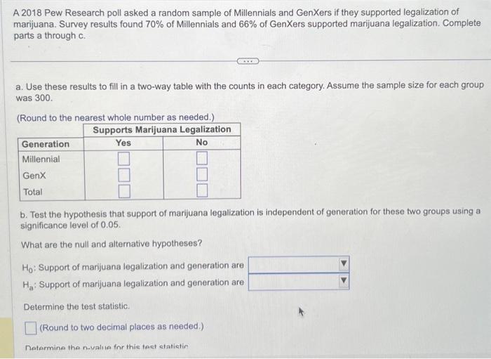 Solved A 2018 Pew Research poll asked a random sample of | Chegg.com