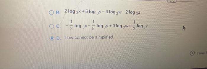 Solved Use the properties of logarithms to rewrite the | Chegg.com