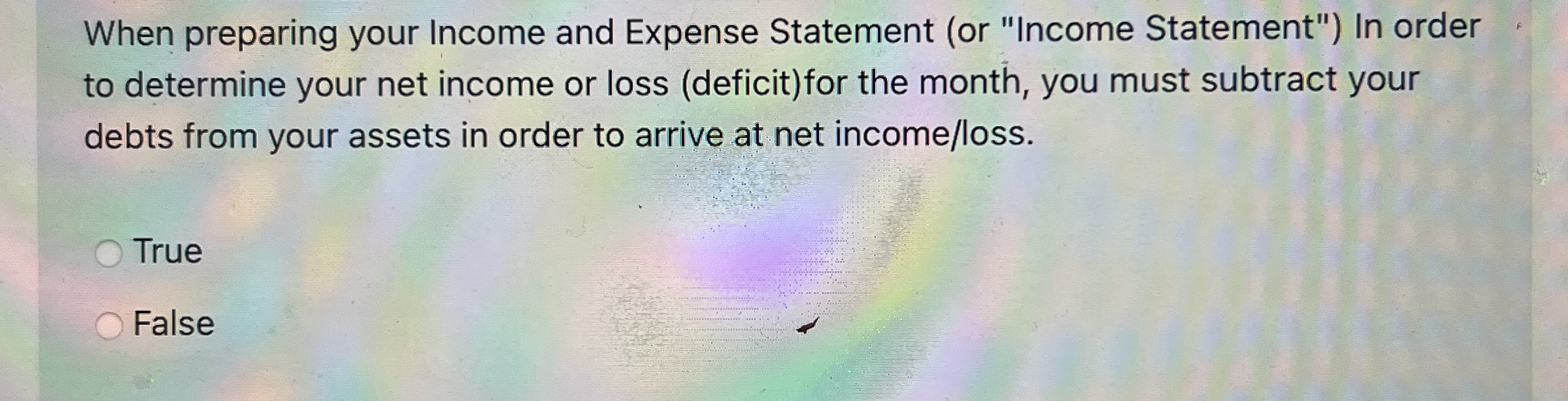 Solved When preparing your Income and Expense Statement (or | Chegg.com