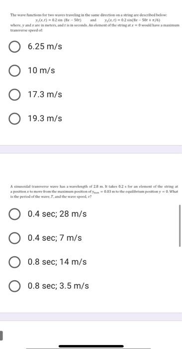 Solved Two consecutive frequencies of standing waves on a | Chegg.com