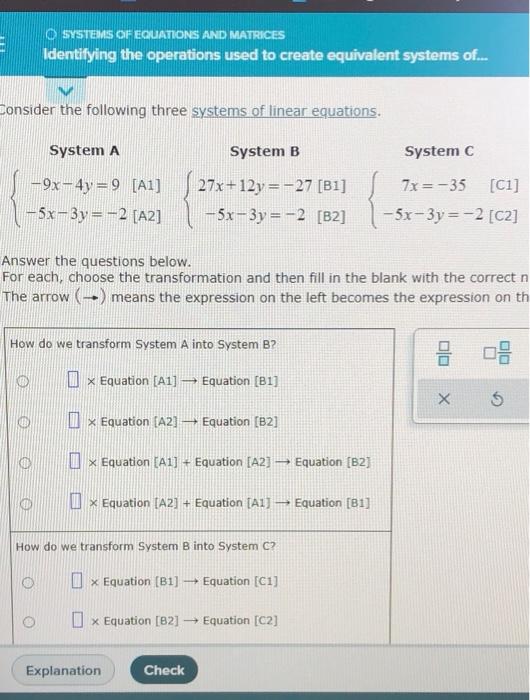 Solved G SYSTEMS OF EQUATIONS AND MATRICES Identifying the | Chegg.com