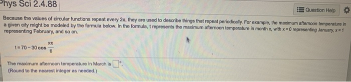 Solved hys Sci 2.4.88 Question Help Because the values of | Chegg.com