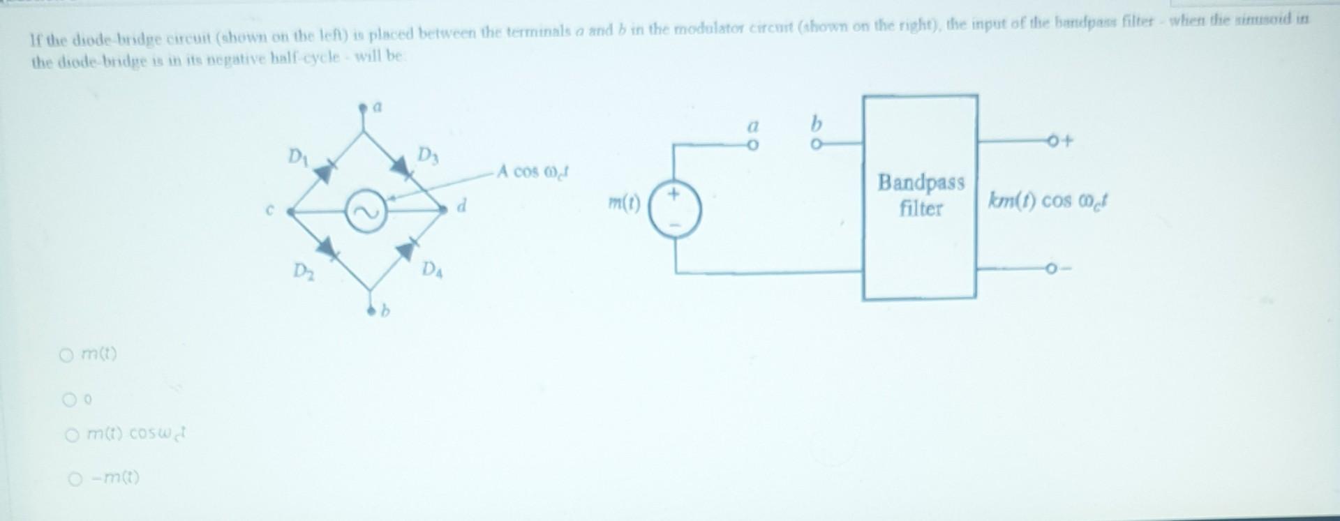 Solved If the diode bridge circuit (shown on the left) is | Chegg.com