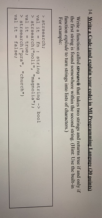 Solved 14 Write A Code And Explain Your Code In Ml 0123