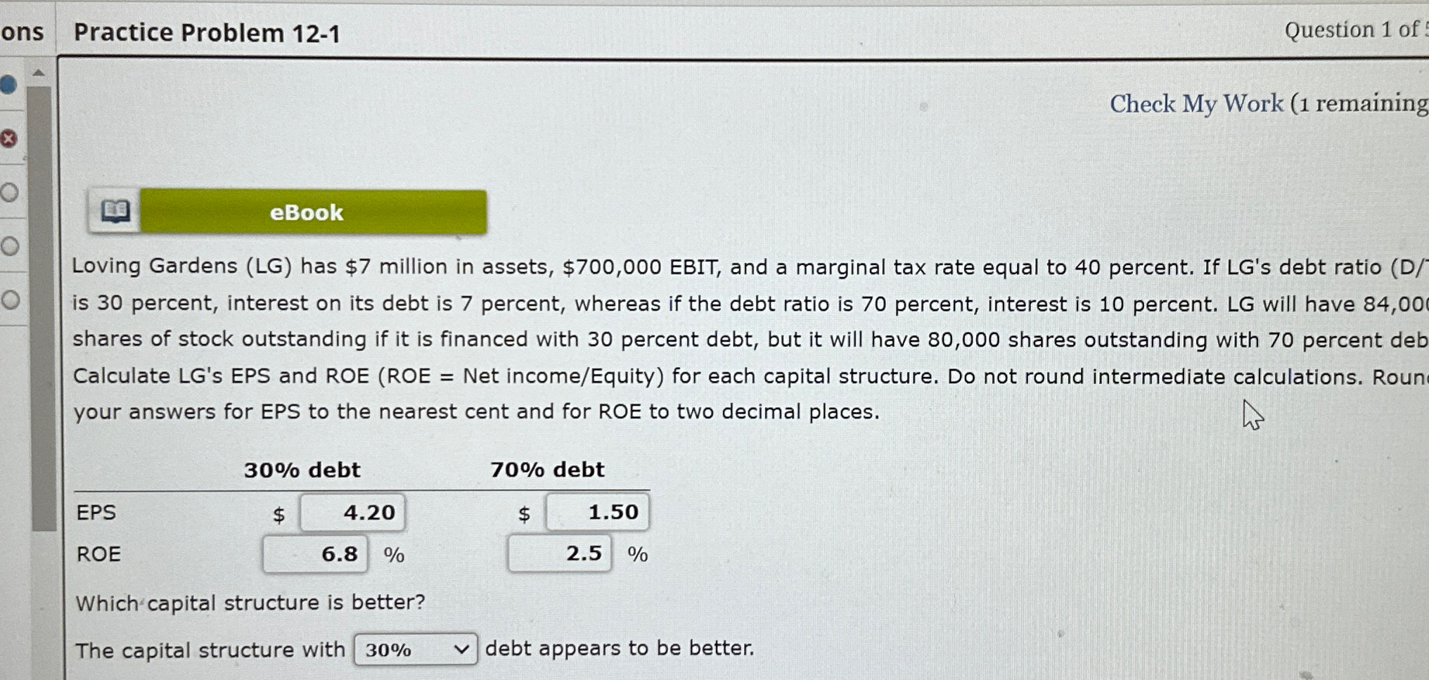 Solved Practice Problem 12-1Question 1 ﻿ofCheck My Work (1 | Chegg.com