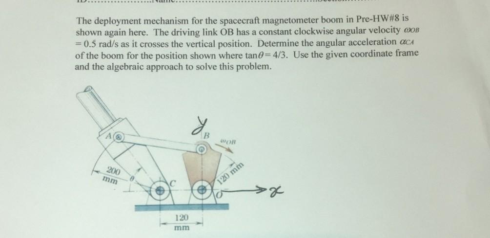 Solved The deployment mechanism for the spacecraft | Chegg.com