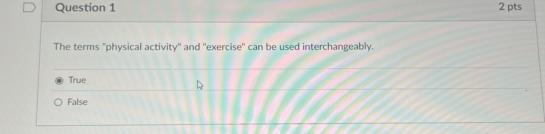 Solved Question 12 ﻿ptsThe terms "physical activity" and | Chegg.com