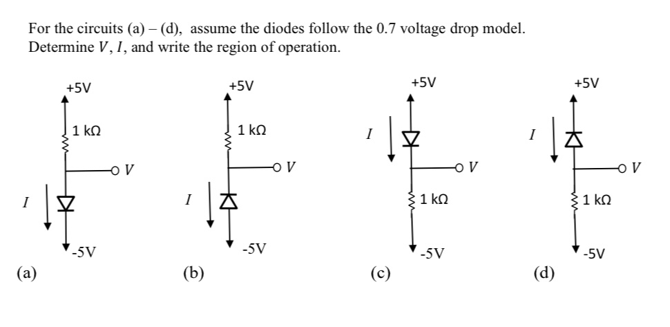 Solved Assume the diodes follow the 0.7 ﻿voltage drop model. | Chegg.com