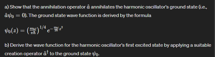 Solved solve a) ﻿Show that the annihilation operator hat(a) | Chegg.com