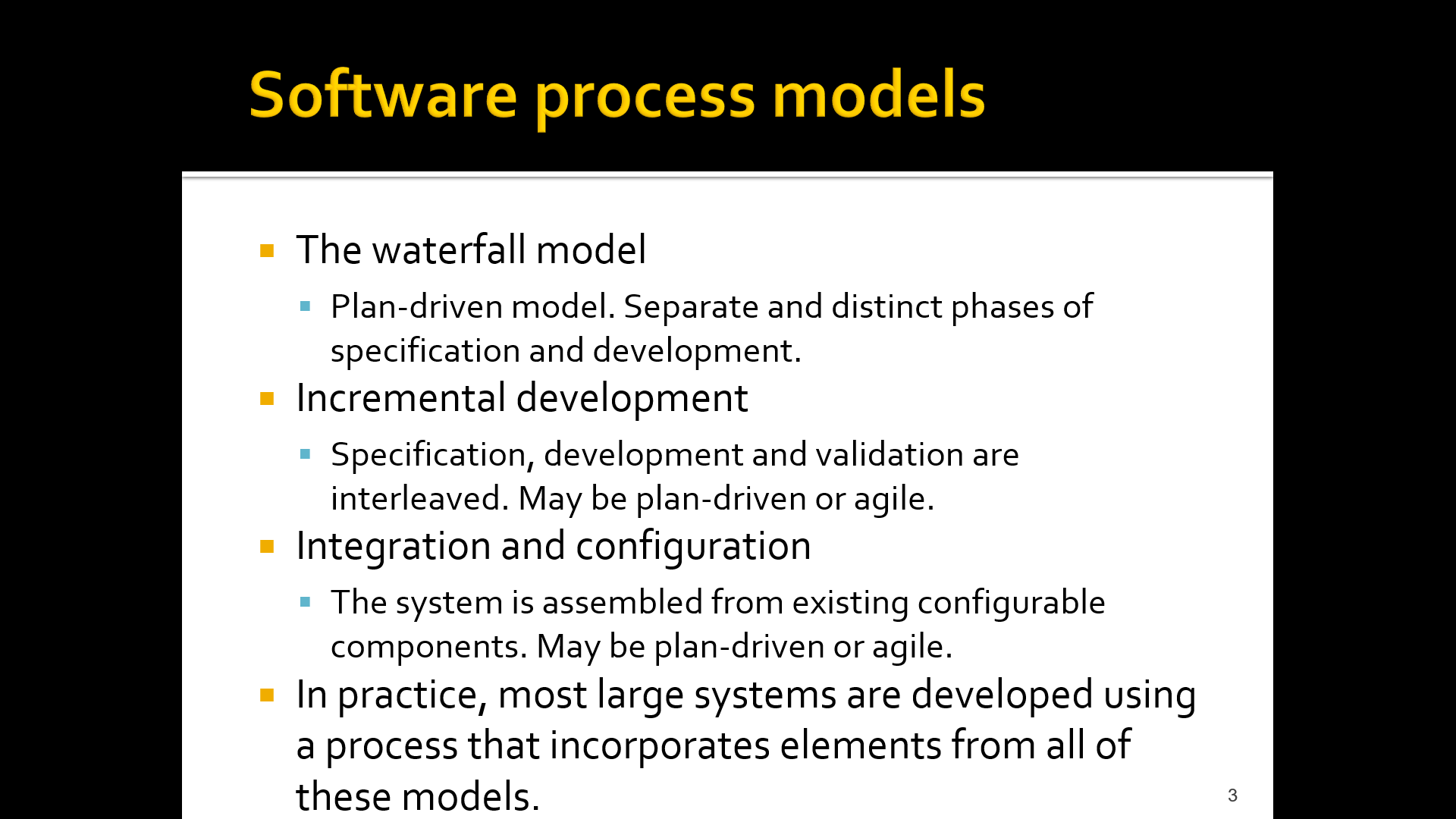 Solved The waterfall modelPlan-driven model. Separate and | Chegg.com