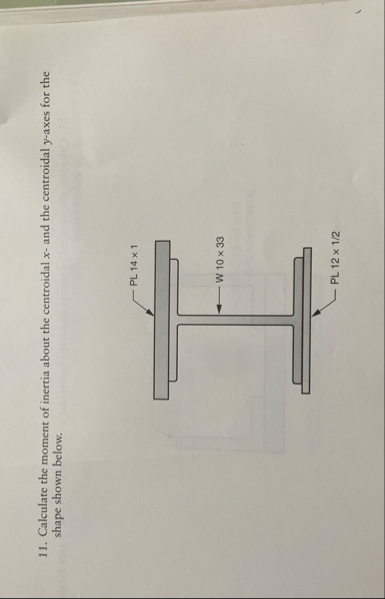 Solved Calculate the moment of inertia about the centroidal | Chegg.com