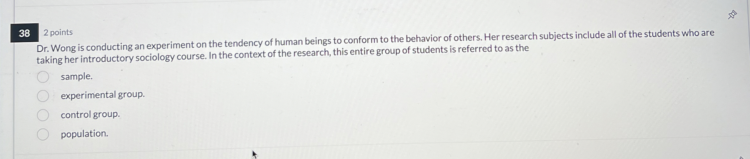 Solved Dr. ﻿Wong is conducting an experiment on the tendency | Chegg.com