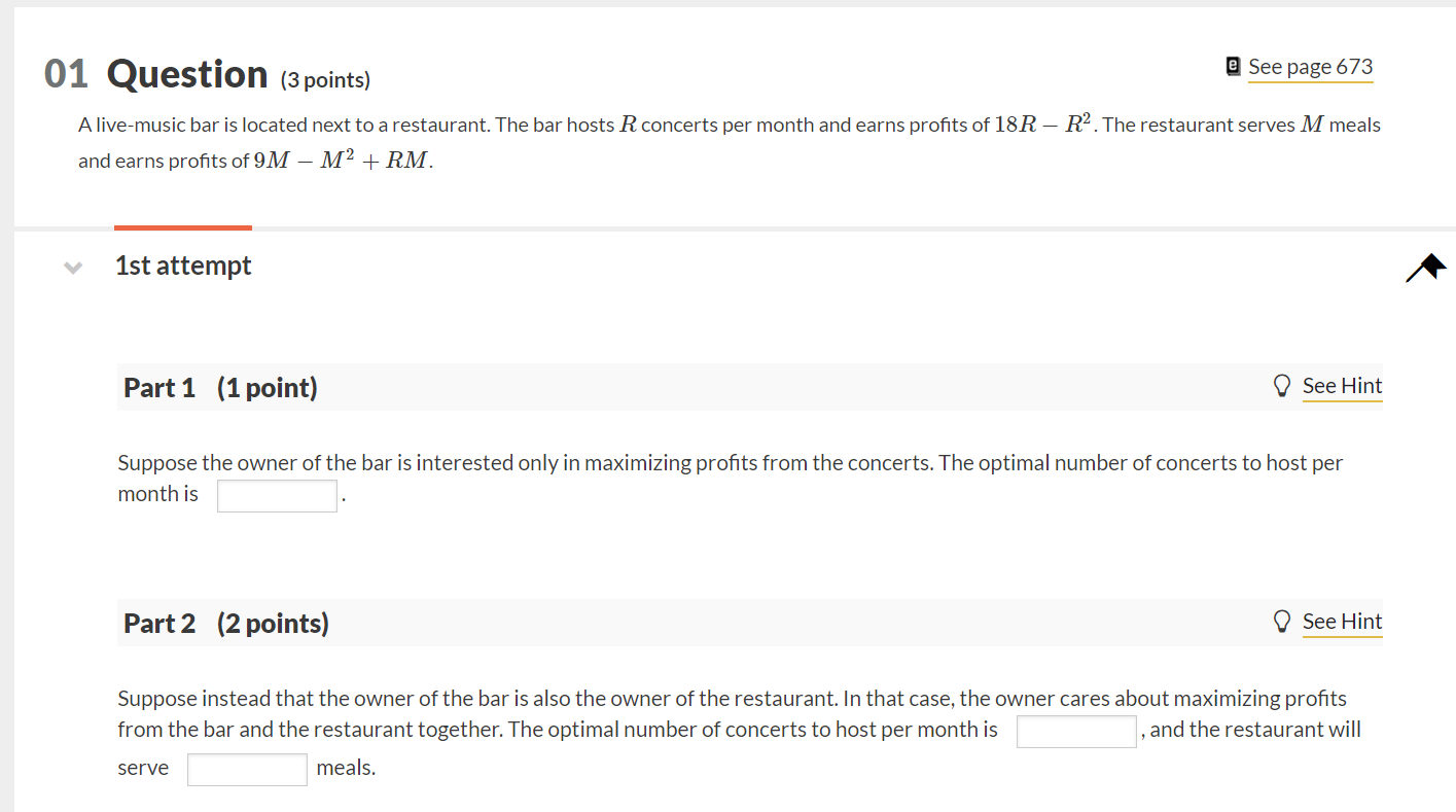 Solved 01 ﻿Question (3points)A live-music bar is located | Chegg.com