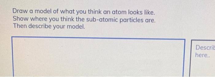 Solved Draw a model of what you think an atom looks like. | Chegg.com
